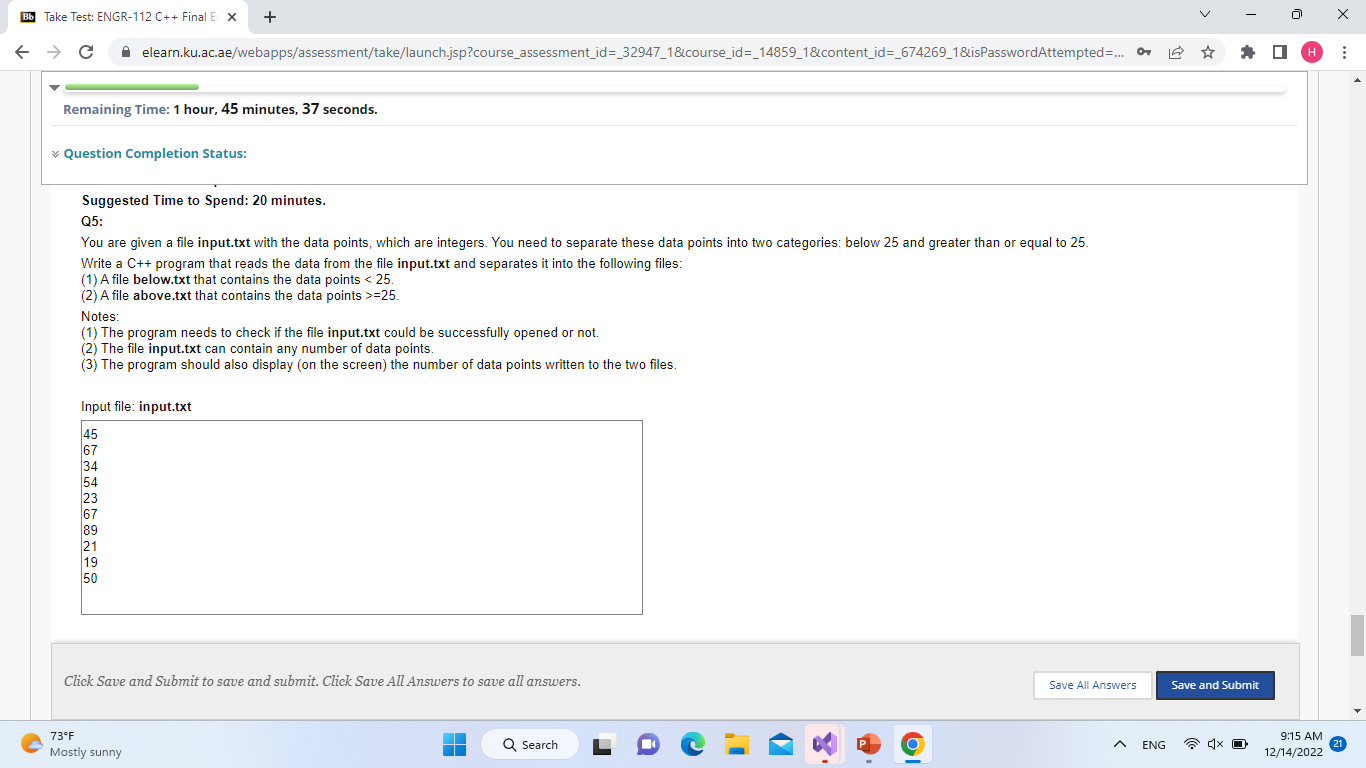 Solved Suggested Time to Spend: 20 minutes. Q5: You are | Chegg.com