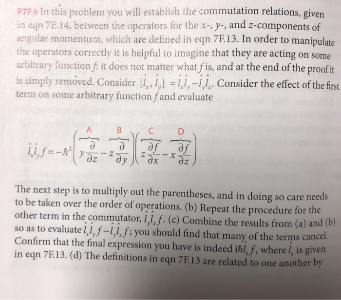 Solved P7F9 In this problem you will establish the | Chegg.com