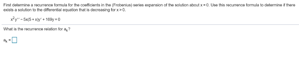 Solved First determine a recurrence formula for the | Chegg.com