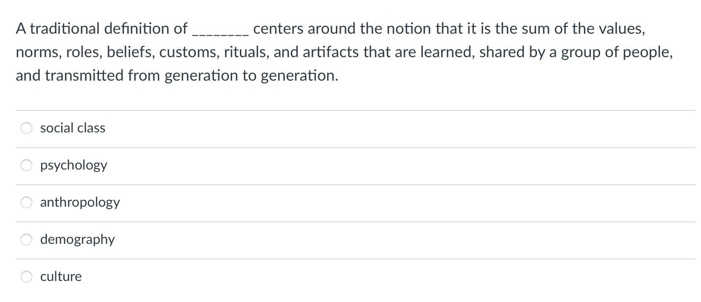 Solved A traditional definition of centers around the notion | Chegg.com