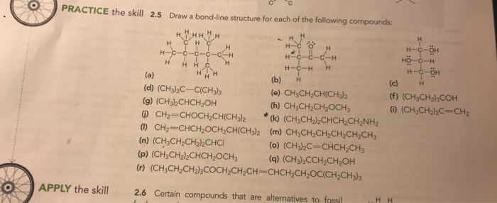 Solved PRACTICE the skill 2.5 Draw a bond-line structure for | Chegg.com