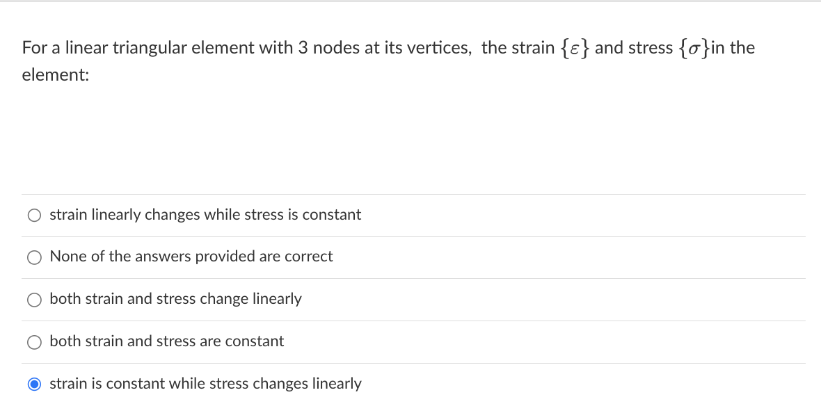 Solved For a linear triangular element with 3 nodes at its | Chegg.com