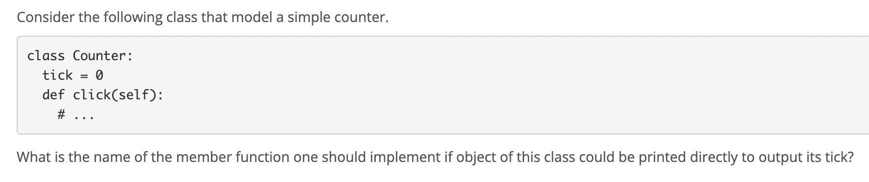 Solved Consider the following class that model a simple | Chegg.com