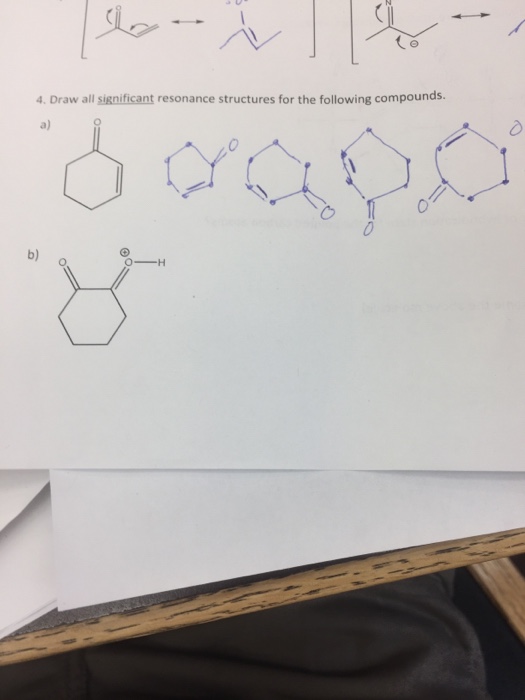 Solved 4. Draw all significant resonance structures for the | Chegg.com