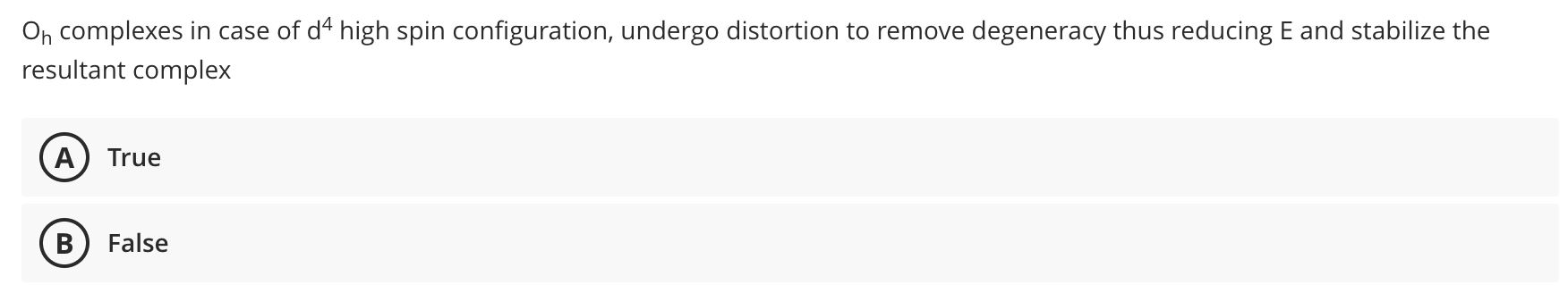 Solved On complexes in case of d4 high spin configuration, | Chegg.com