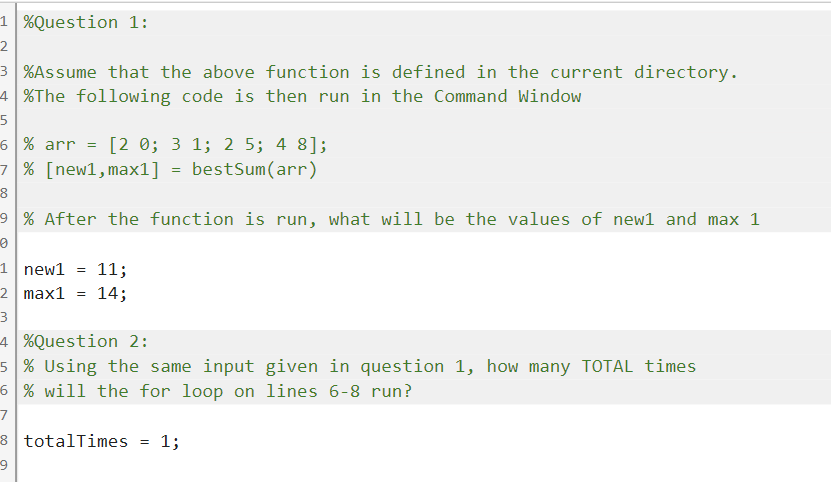 Solved function [newArr, maxSum]= bestSum (arr) | Chegg.com