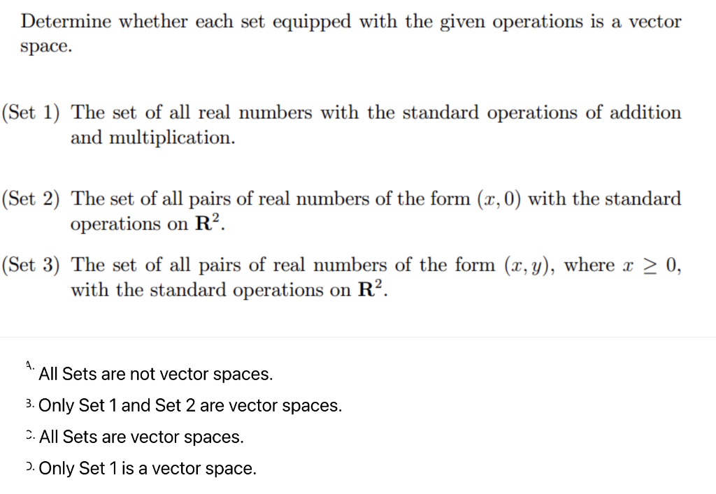 Solved Determine whether each set equipped with the given | Chegg.com Solved Determine whether each set equipped with the given | Chegg.com