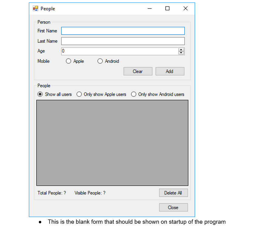 Create a program using windows forms. The program | Chegg.com