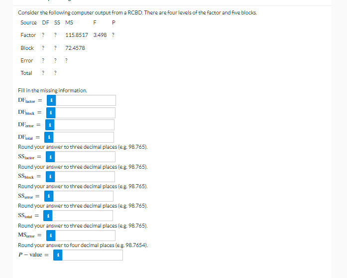 Solved Fill in the missing information. | Chegg.com