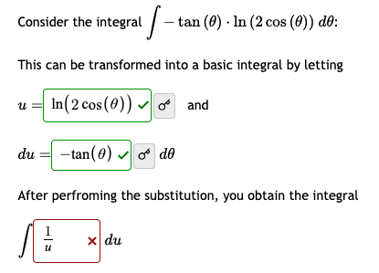 Solved Consider the integral ∫﻿﻿-tan(θ)*ln(2cos(θ))dθ ﻿:This | Chegg.com