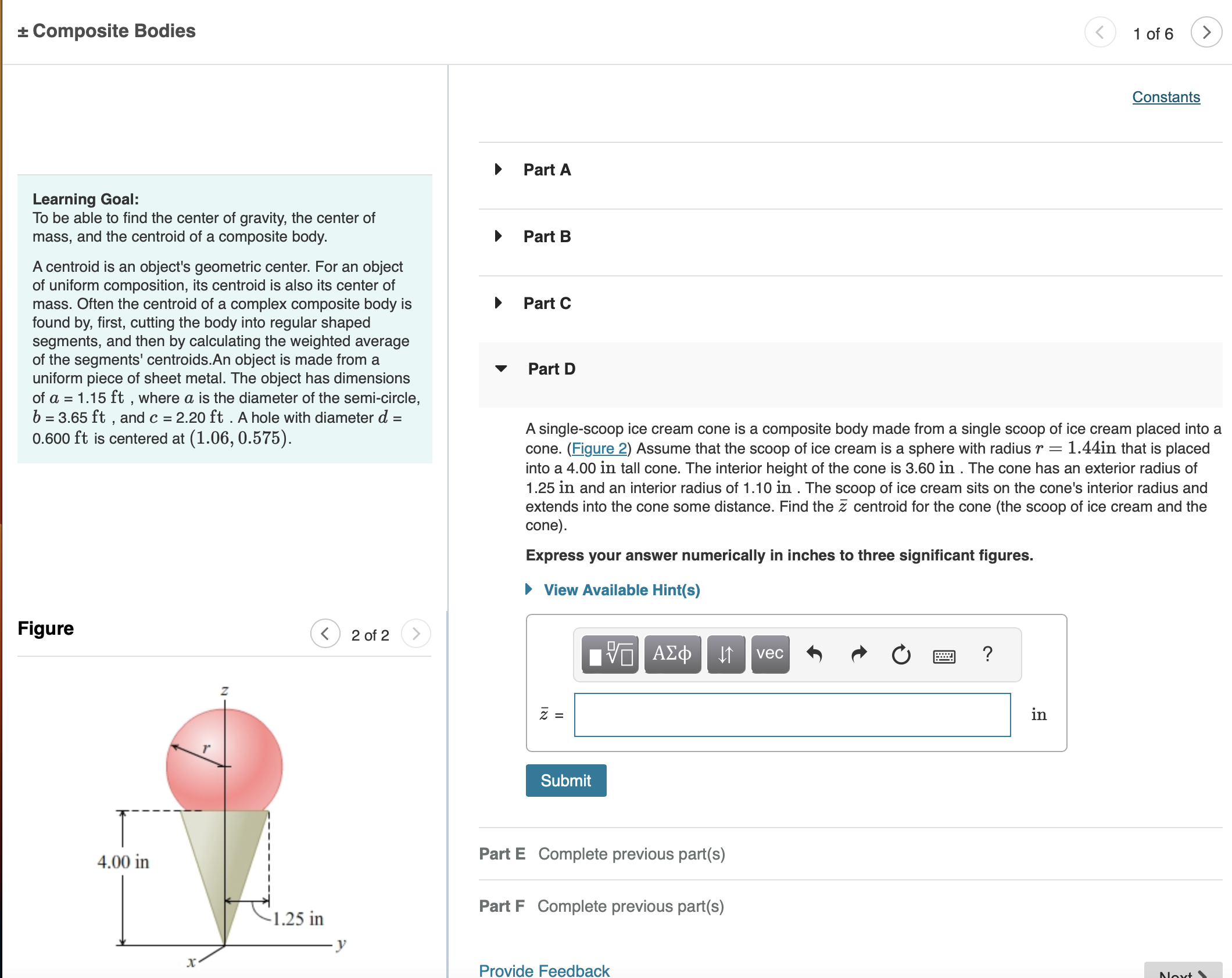 Solved \pm Composite Bodies Part A Learning Goal: To be able | Chegg.com