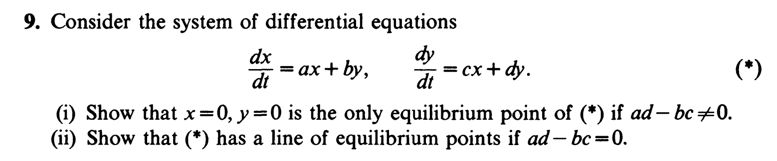 Solved Consider the system of differential | Chegg.com