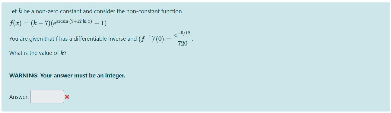 Solved Let k be a non-zero constant and consider the | Chegg.com