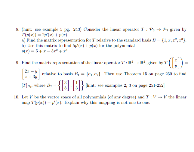 Solved ([:]) = [* *.3" 1. Let T:R? + R2 be given by T + 2y | Chegg.com