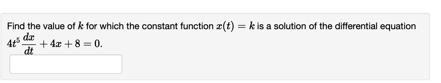Solved = Find the value of k for which the constant function | Chegg.com