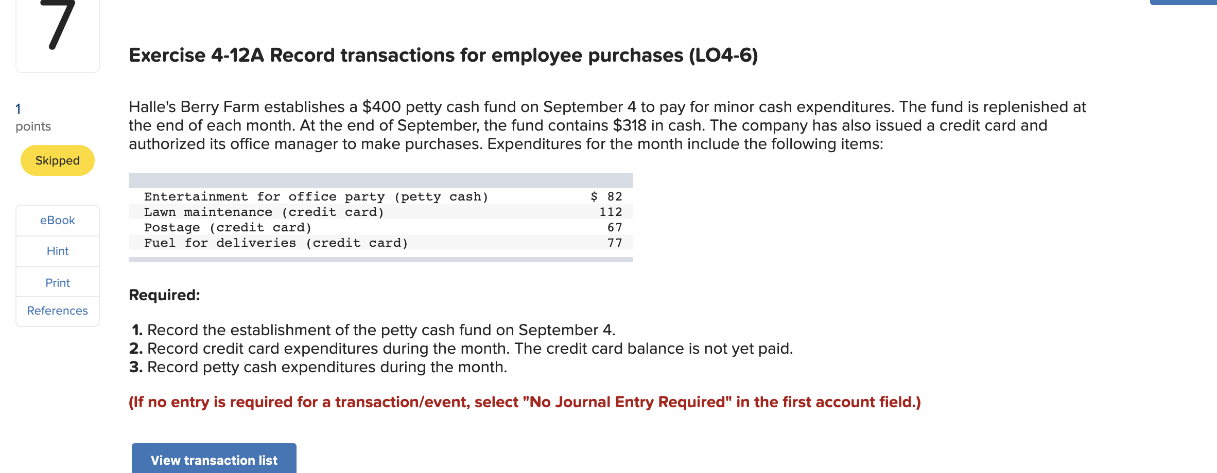 Solved Retur Brief Exercise 4-13 Record employee purchases | Chegg.com
