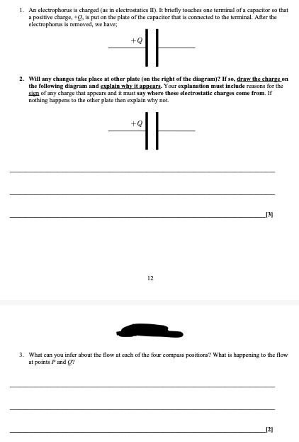 1. An electrophorus is charged (as in electrostatics | Chegg.com