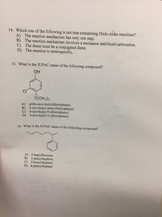 Solved 14. Which one of the following is not true concerning | Chegg.com