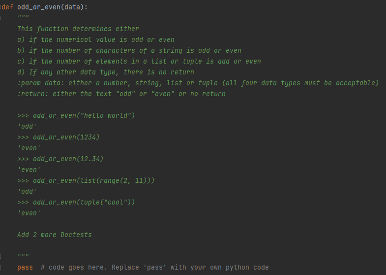 Solved 1) Complete the odd_or_even() function according to | Chegg.com