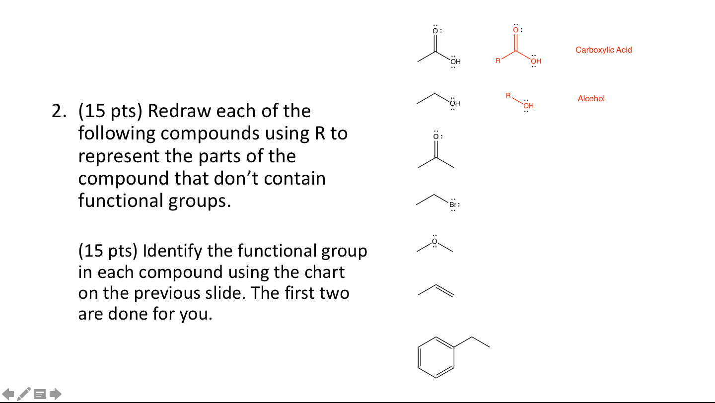 Solved Functional Groups When organic compounds contain | Chegg.com