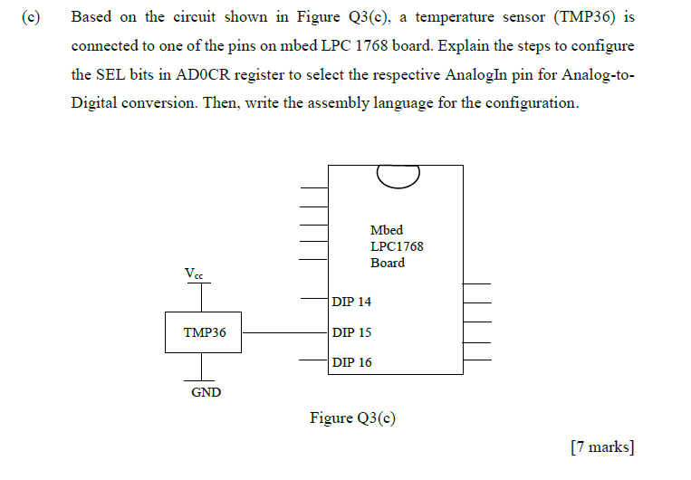 Solved (c) Based on the circuit shown in Figure Q3(e), a | Chegg.com