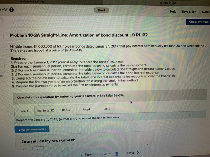 Chapter 10D HW Saved Help Save&Exit Submi Check my | Chegg.com