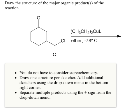 Solved Draw the structure of the major organic product(s) of | Chegg.com