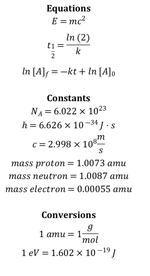 Solved Nuclear Chemistry - Explain the measurements and | Chegg.com