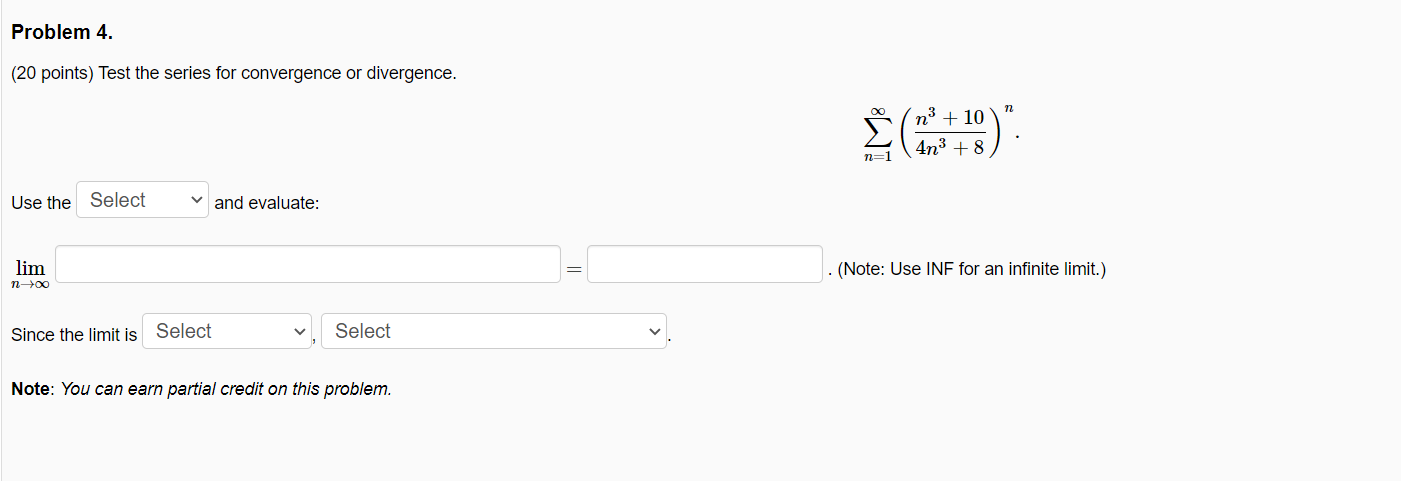 Solved Problem 4. (20 points) Test the series for | Chegg.com