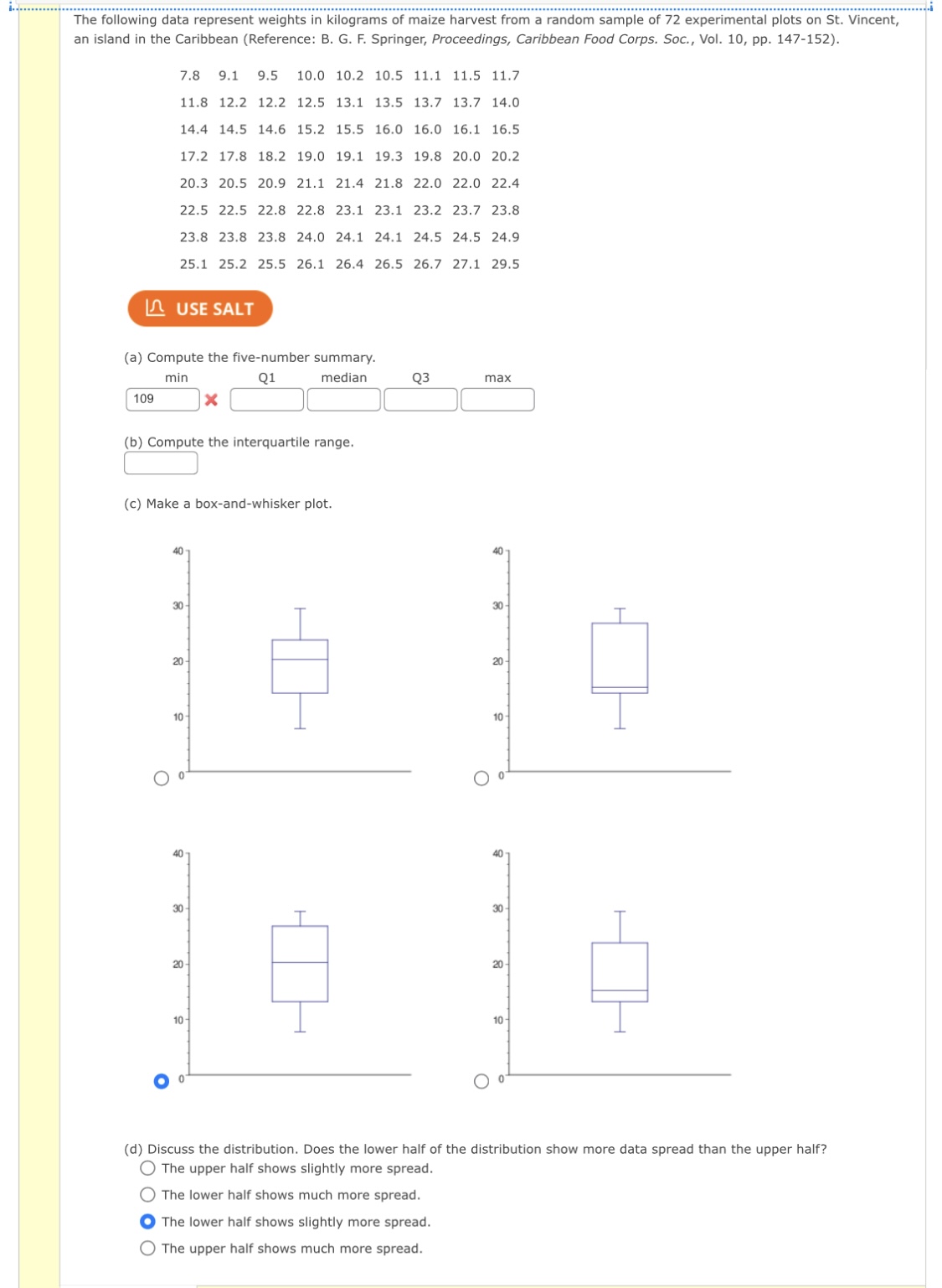 Solved The following data represent weights in kilograms of | Chegg.com