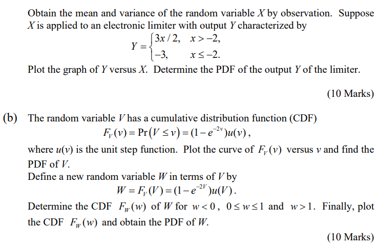 Solved 3. (a) The random variable X is normally distributed | Chegg.com