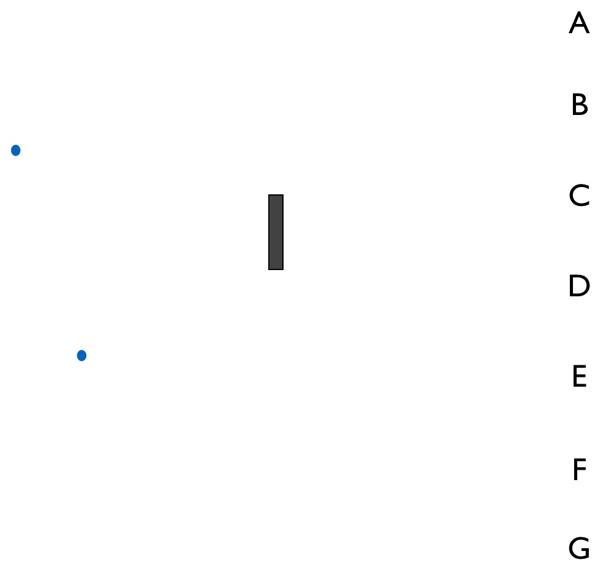 Solved Two point light sources (blue circles) and an opaque | Chegg.com