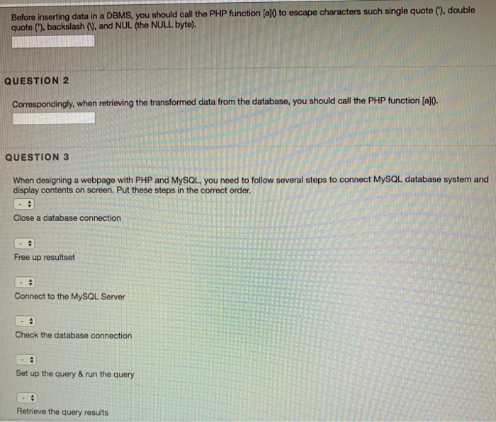 Solved Before Inserting Data In A Dbms You Should Call The 6138