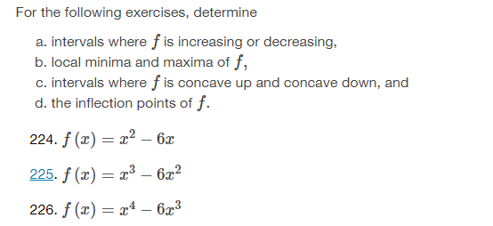 Solved For the following exercises, determinea. ﻿intervals | Chegg.com