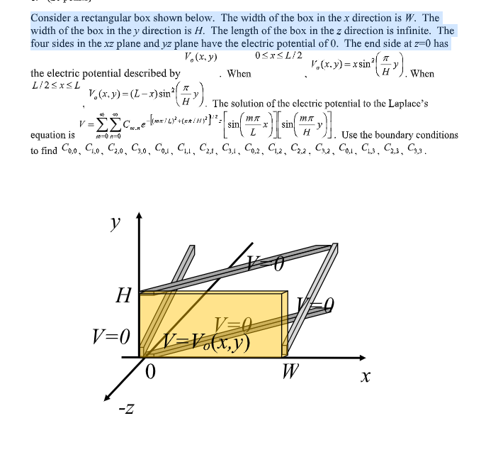 Solved Consider a rectangular box shown below. The width of | Chegg.com