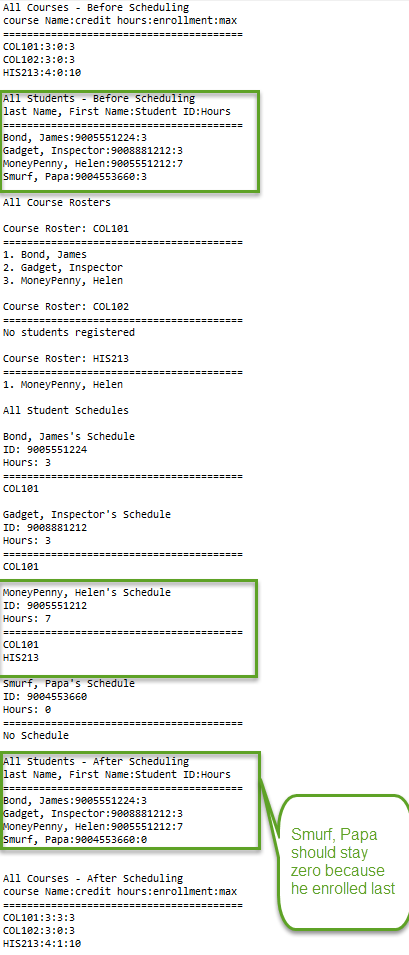 Solved Need help with this C++ output! PLEASE USE THE h. | Chegg.com