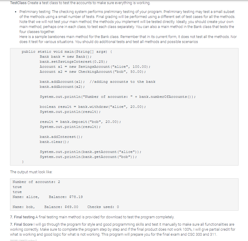 Solved Abstract Classes, Inheritance (Bank Application) 150 | Chegg.com