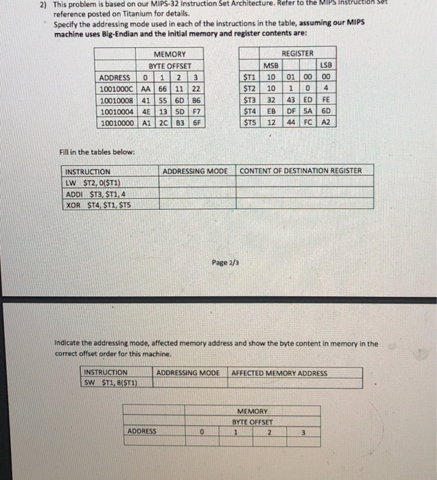 Solved Using qtspim and mips. Only solve if understand this | Chegg.com