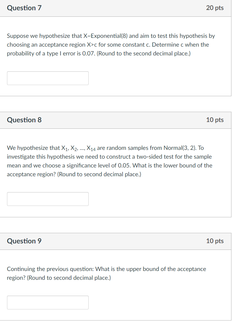 Solved Question 7Suppose we hypothesize that | Chegg.com