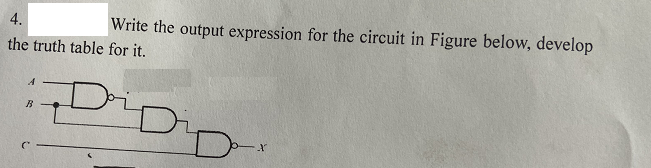 Solved 4. the truth table for it. A B Write the output | Chegg.com