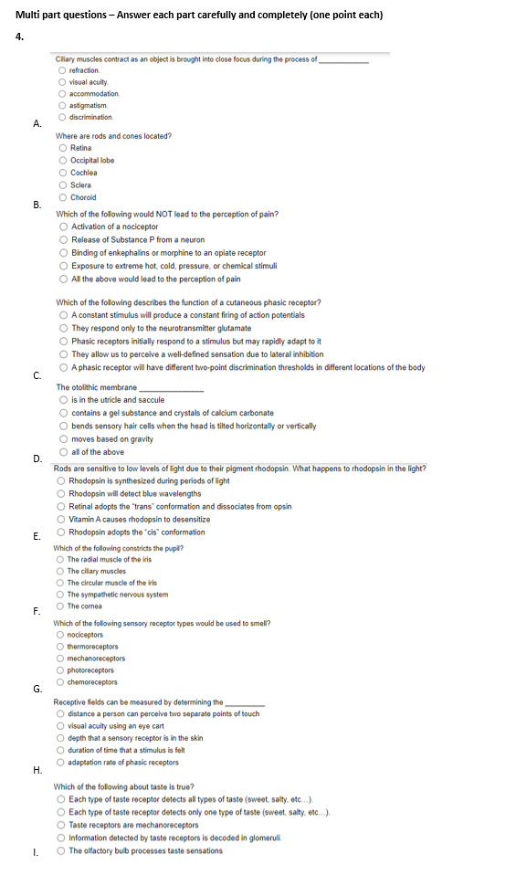 Solved Multi part questions - Answer each part carefully and | Chegg.com