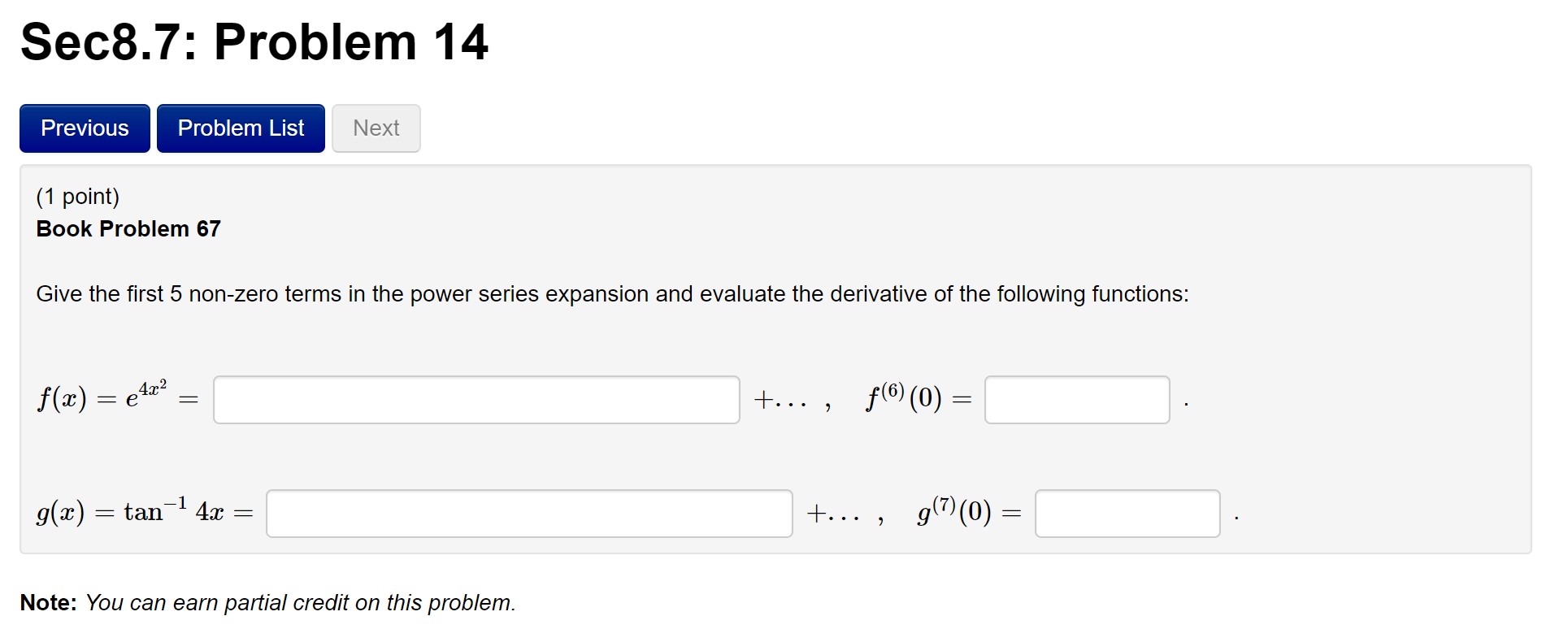 Solved Sec8.7: Problem 14 Previous Problem List Next (1 | Chegg.com Solved Sec8.7: Problem 14 Previous Problem List Next (1 | Chegg.com