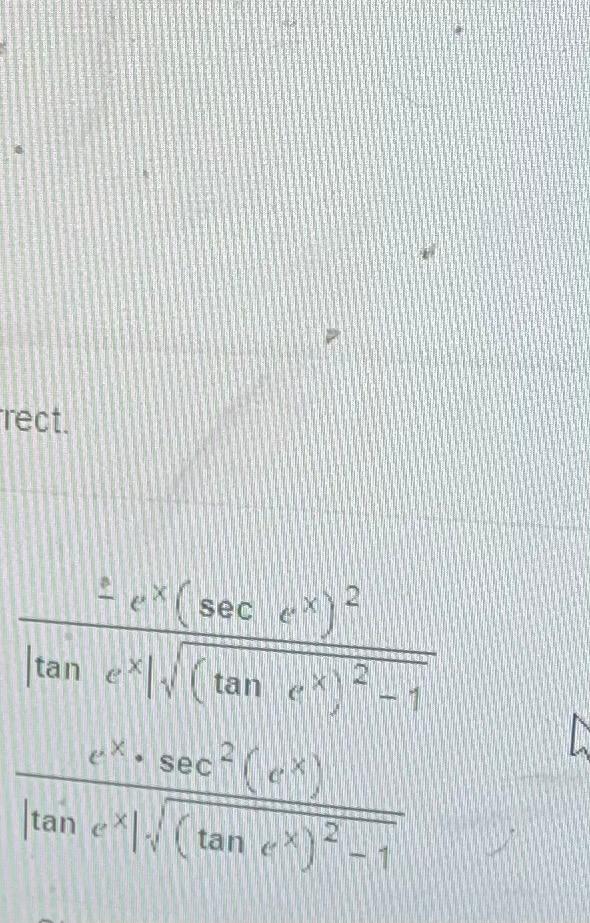 Solved rect. 4e* (sec (x) |tan etan ex. sec |tan e 1/(tan | Chegg.com