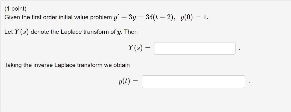 Solved Given the first order initial value problem | Chegg.com