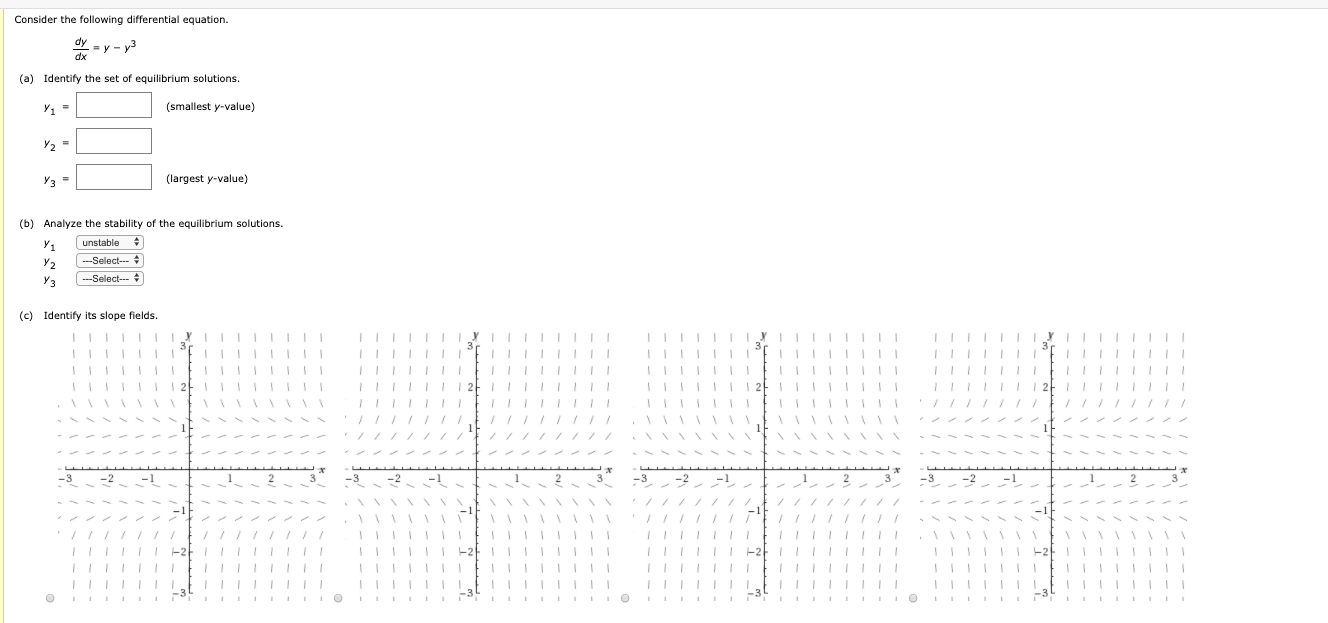 Solved Consider the following differential equation. =y-y2 | Chegg.com
