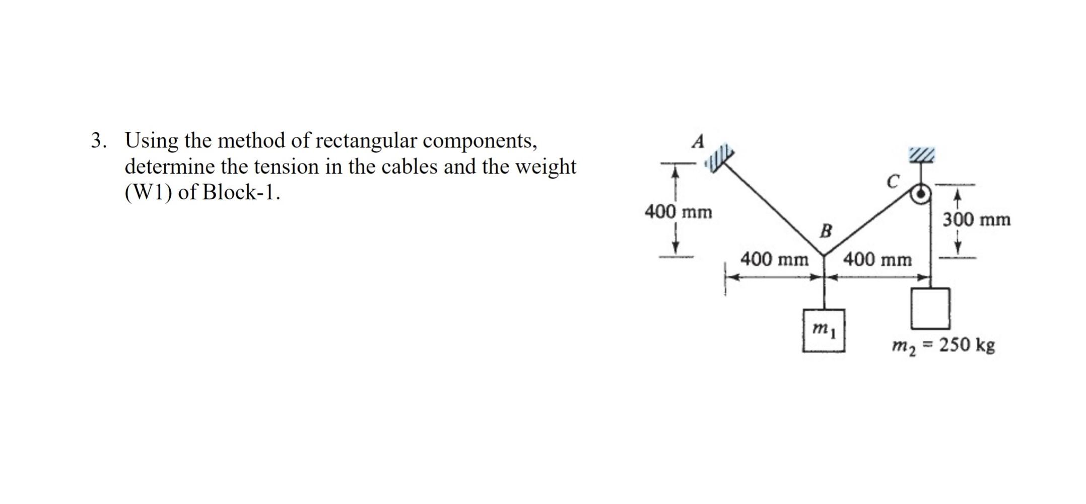 Solved A 3. Using the method of rectangular components, | Chegg.com