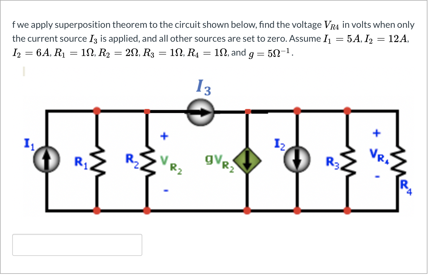 Solved fwe apply superposition theorem to the circuit shown | Chegg.com
