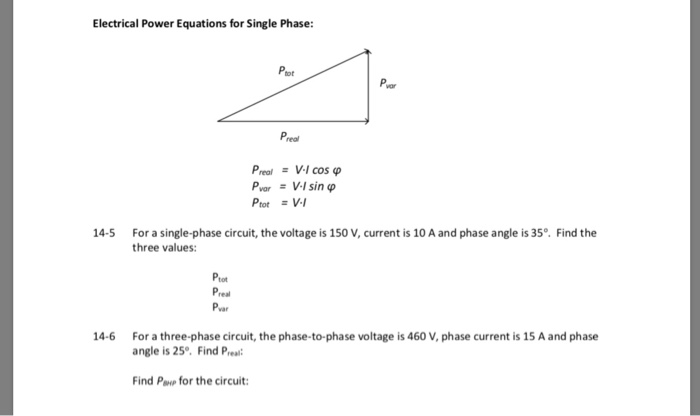 Electrical Power Formula