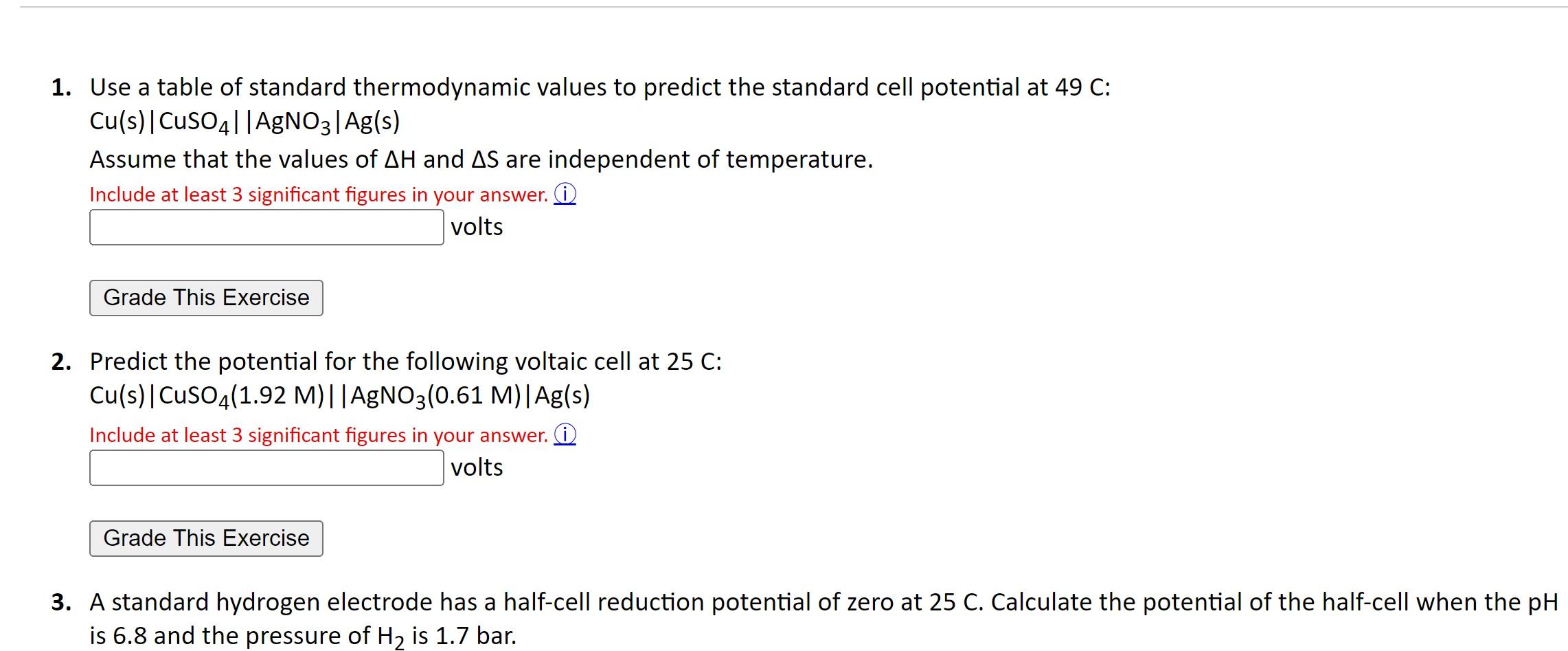 Solved 1. Use a table of standard thermodynamic values to | Chegg.com