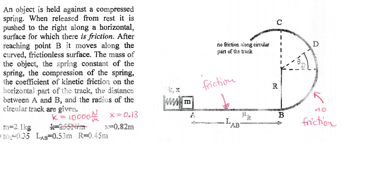 Solved An object is held against a compressed spring. When | Chegg.com